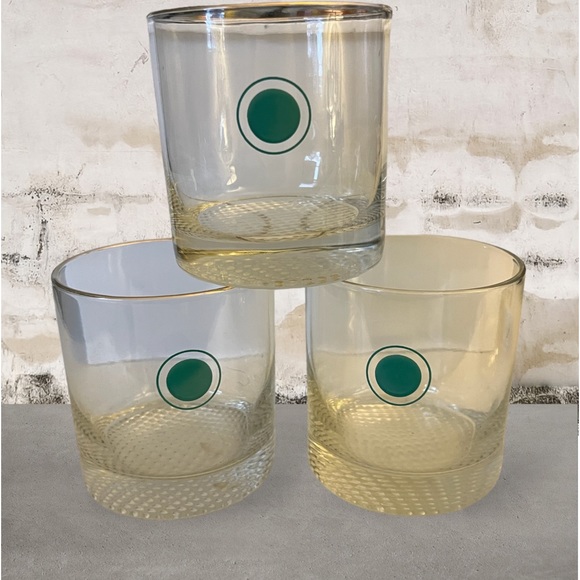 Dining | Vintage 196s Mcm Bullseye Circle Barware Rock Glasses Lot Of 3 ...